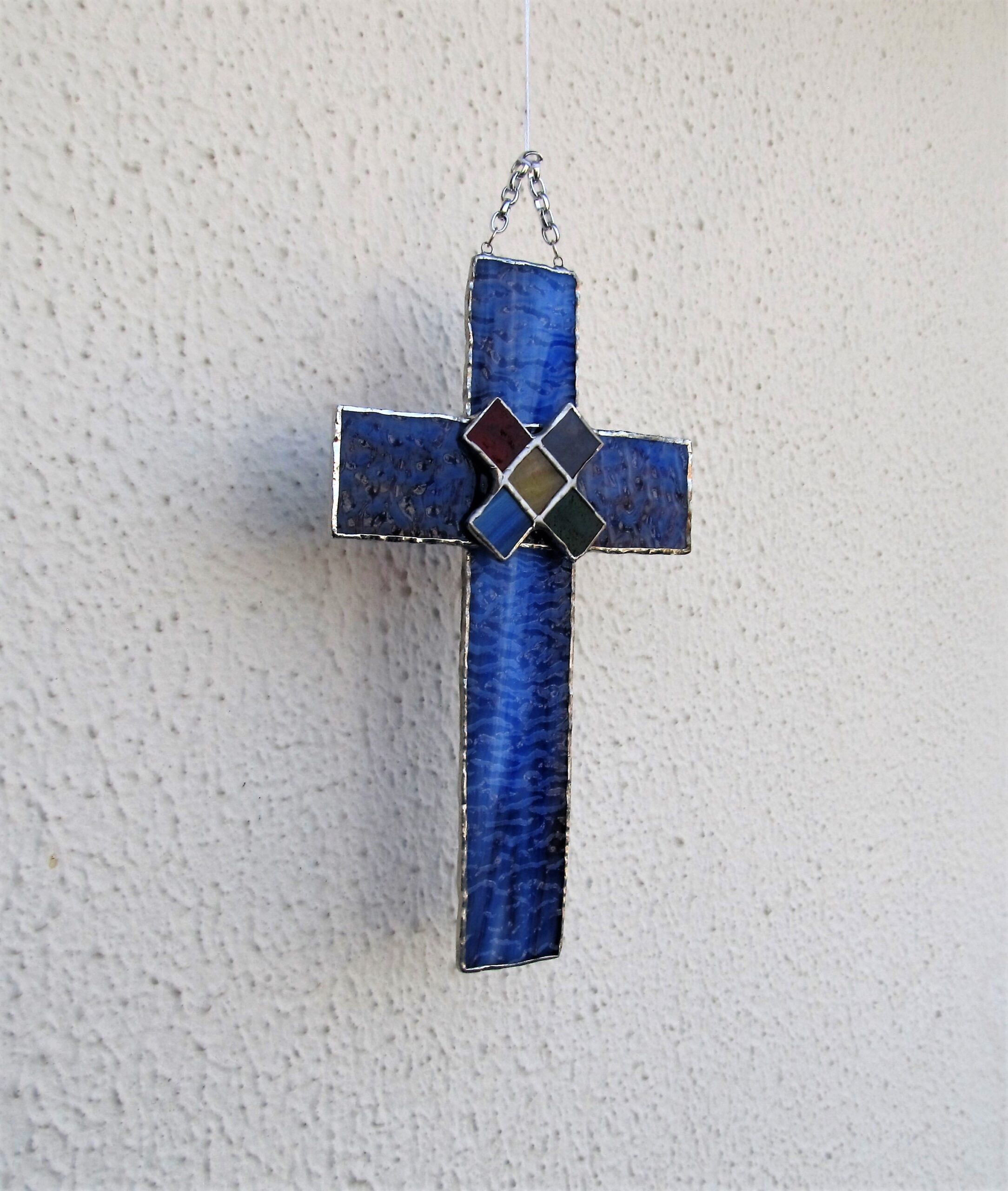 02.11 "Blue" stained glass cross - Xara Design
